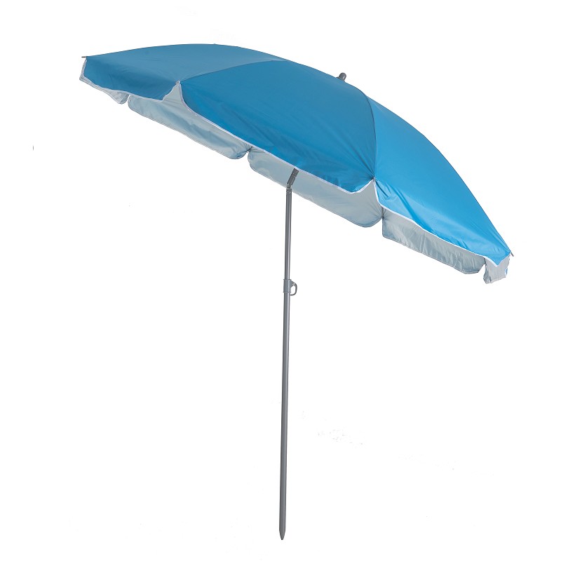 Sombrilla para Playa Azul Nylon-Plata