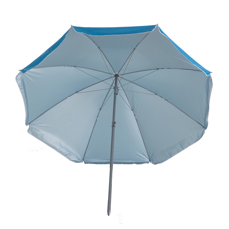 Sombrilla para Playa Azul Nylon-Plata