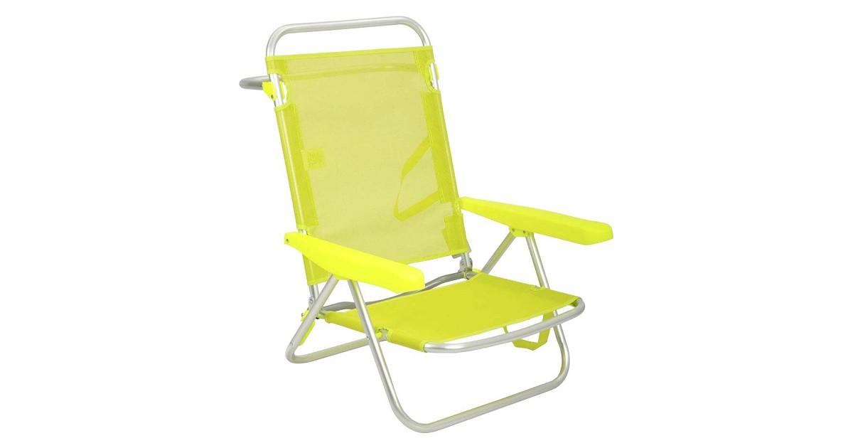 Silla Baja Plegable Evy Aluminio Verde Lima Limón