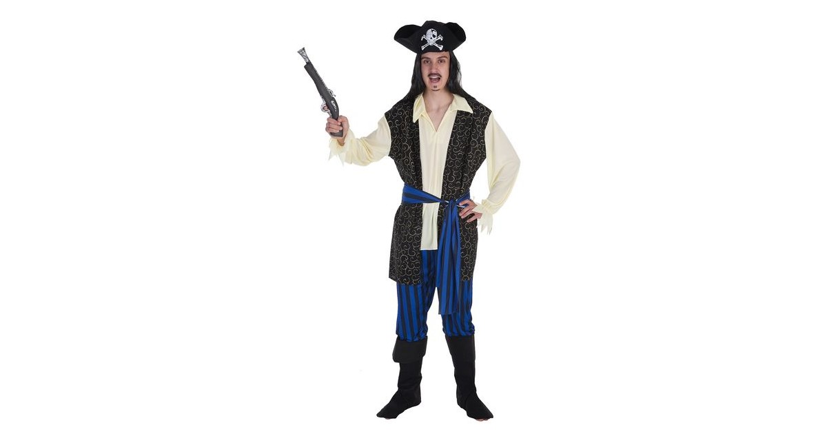 Disfraz de Bucanero Pirata en Color Negro para Adulto - MiDisfraz