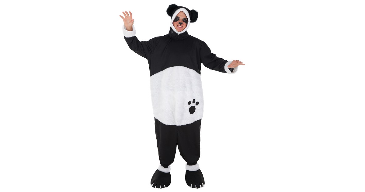 Disfraz de Panda Mimoso con Orejas y Pies para Adulto - MiDisfraz