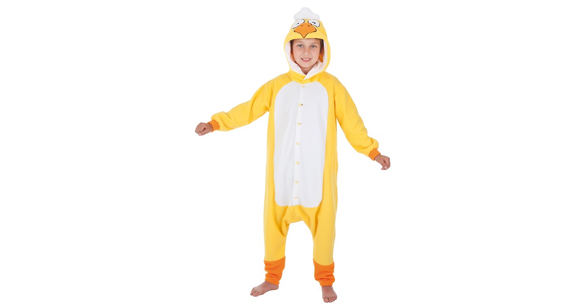 Disfraz Pijama de Pollo con Capucha para Niño o Niña - MiDisfraz