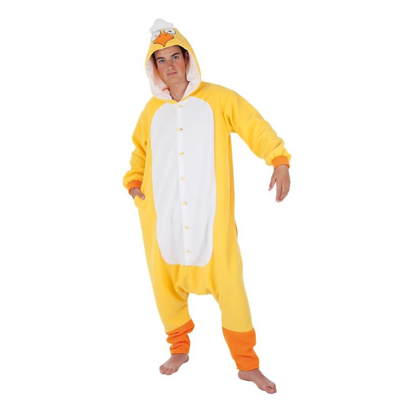 Disfraz Pijama de Pollo con Cola para Adulto Talla L - MiDisfraz
