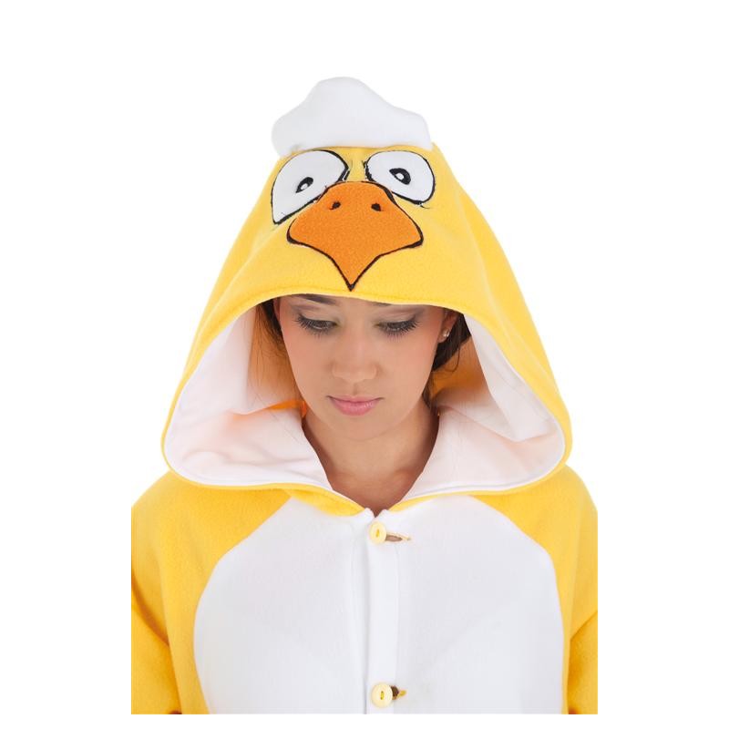 Disfraz Pijama de Pollo con Cola para Adulto Talla L - MiDisfraz