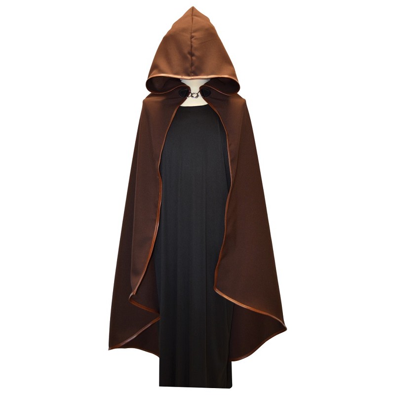 Capa Medieval Marrón con Capucha para Adulto (XL) - MiDisfraz