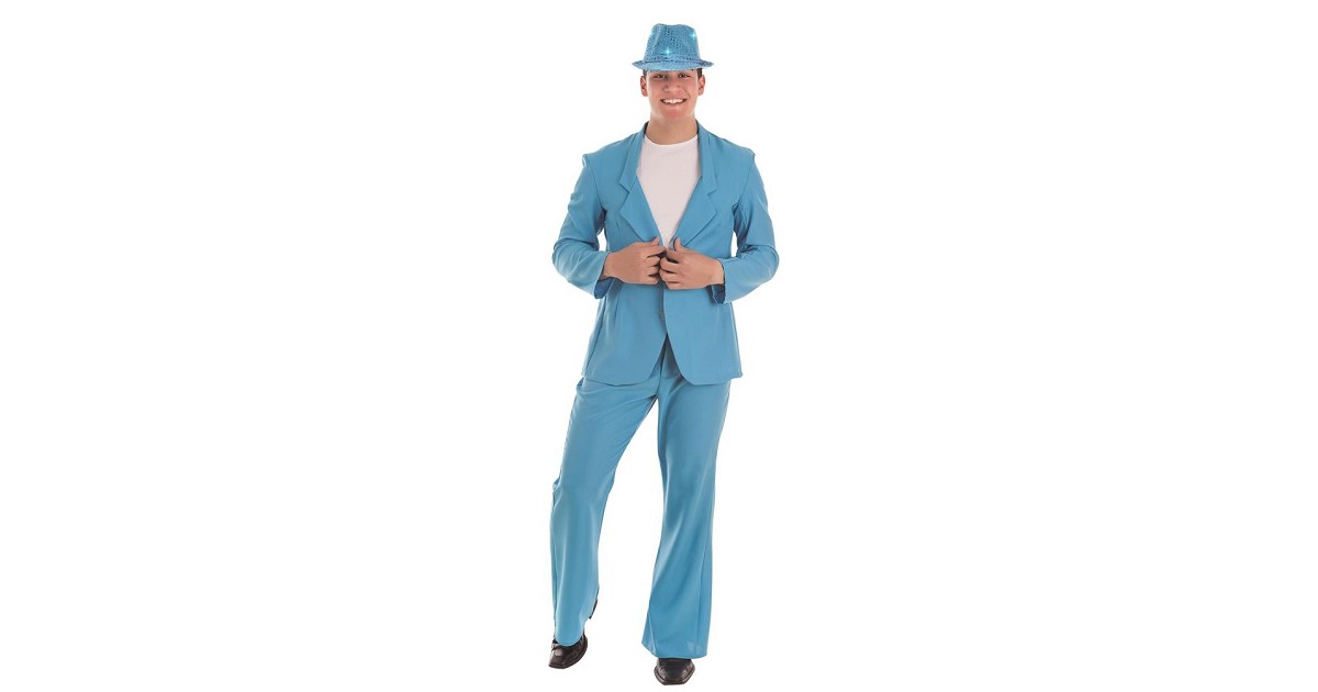 Disfraz de Discoteca en Color Azul Cielo para Adulto - MiDisfraz