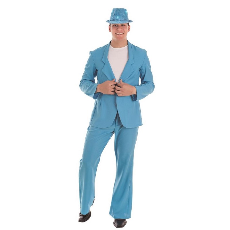 Disfraz de Discoteca en Color Azul Cielo para Adulto - MiDisfraz