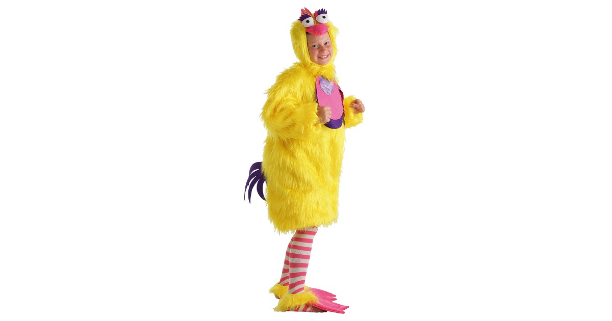 Disfraz Gallina Infantil: mono, cabeza, medias y pies